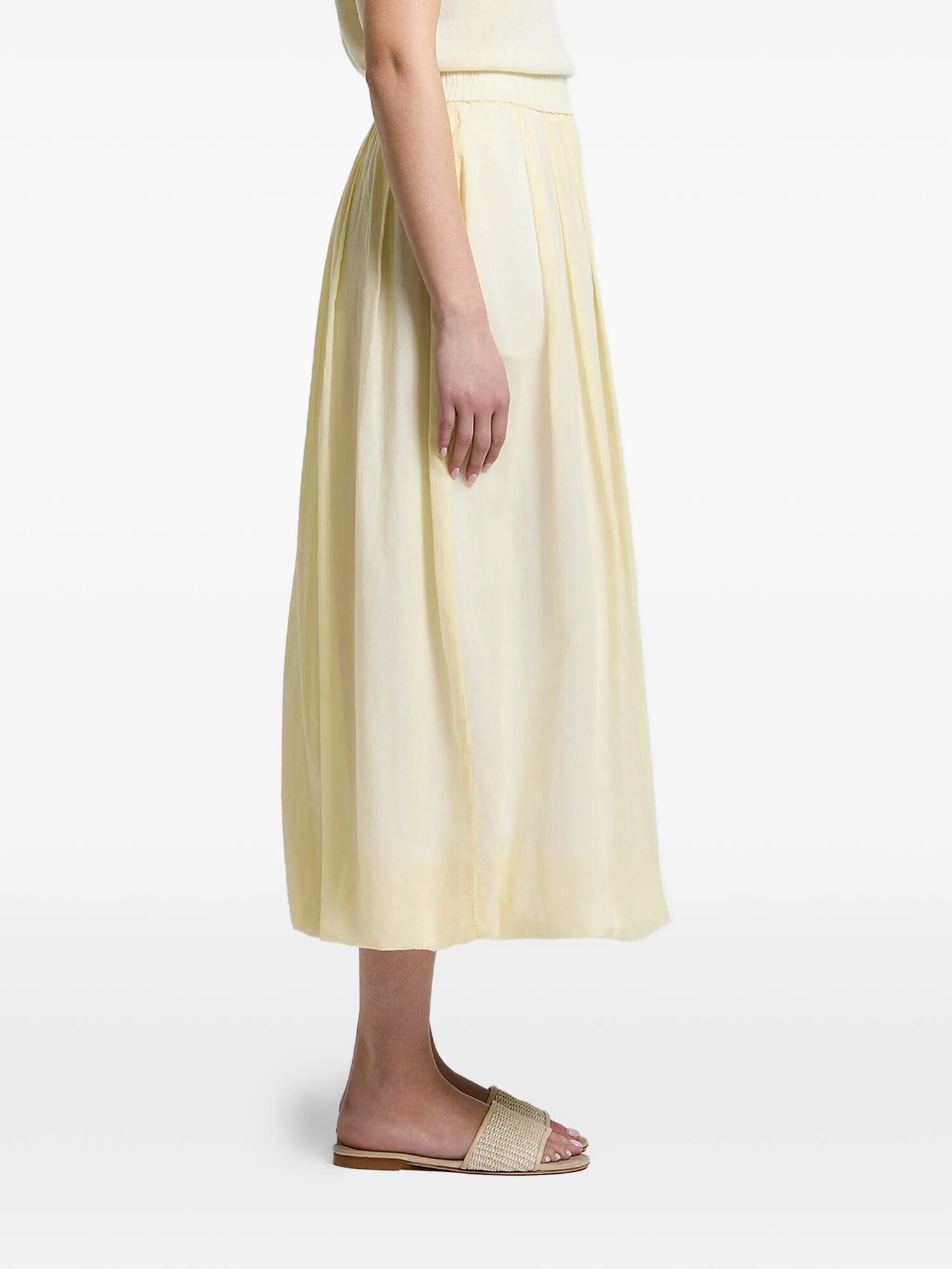 Юбка Midi pleated elasticated-waist skirt