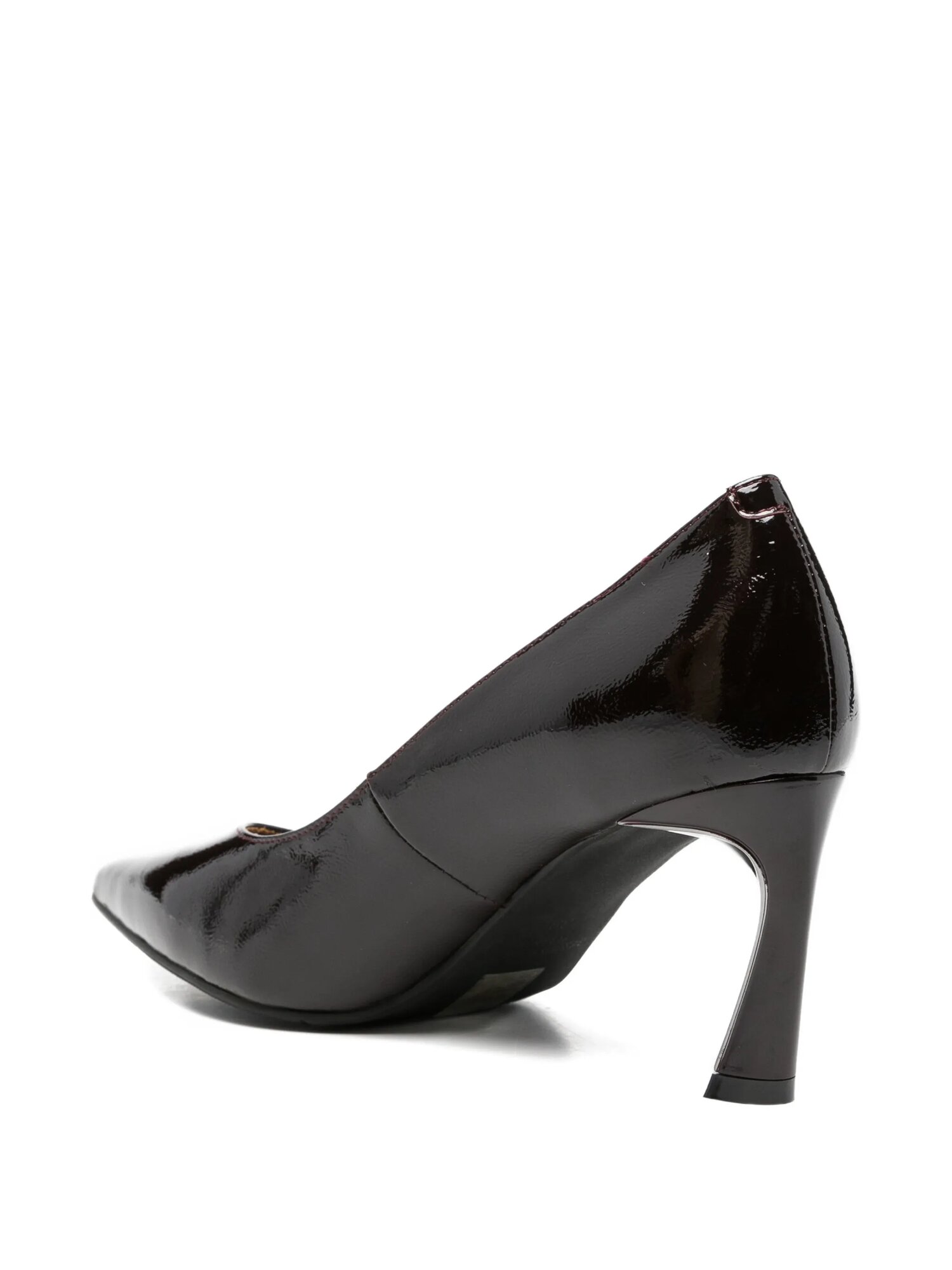 Туфли SERGIO MORETTI Patent-finish pointed-toe pumps, размер 37, brown — фото 1