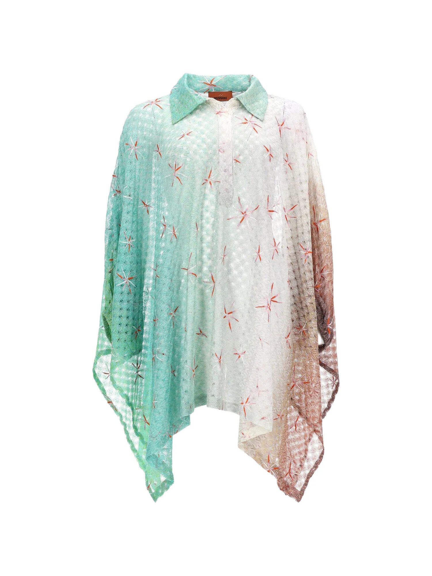 Топ Crochet-knit floral-embroidered top