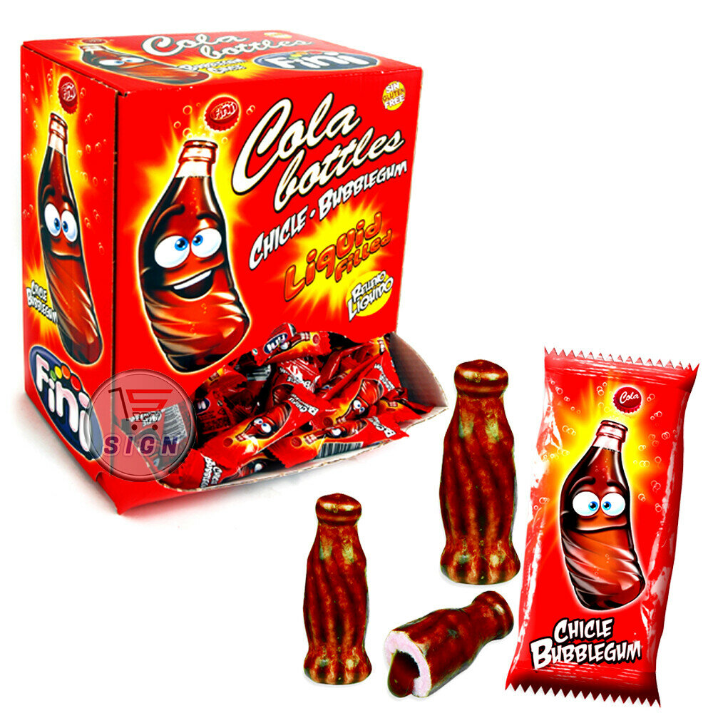 Жевательная резинка Fini Cola Bottles / Фини Бутылочки Кола (Испания), 25 шт. по 6 грамм