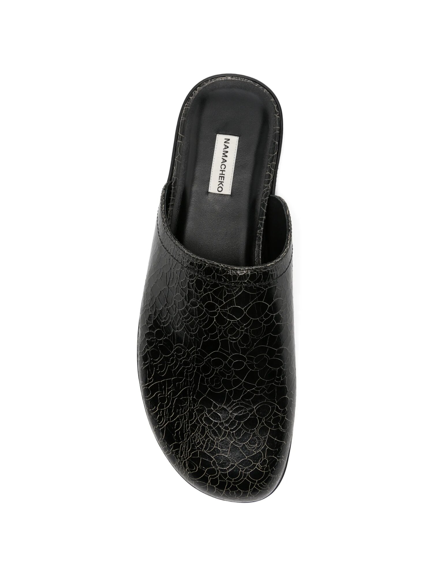 Лоферы NAMACHEKO Crackled-effect loafers, размер 42, black/black — фото 1