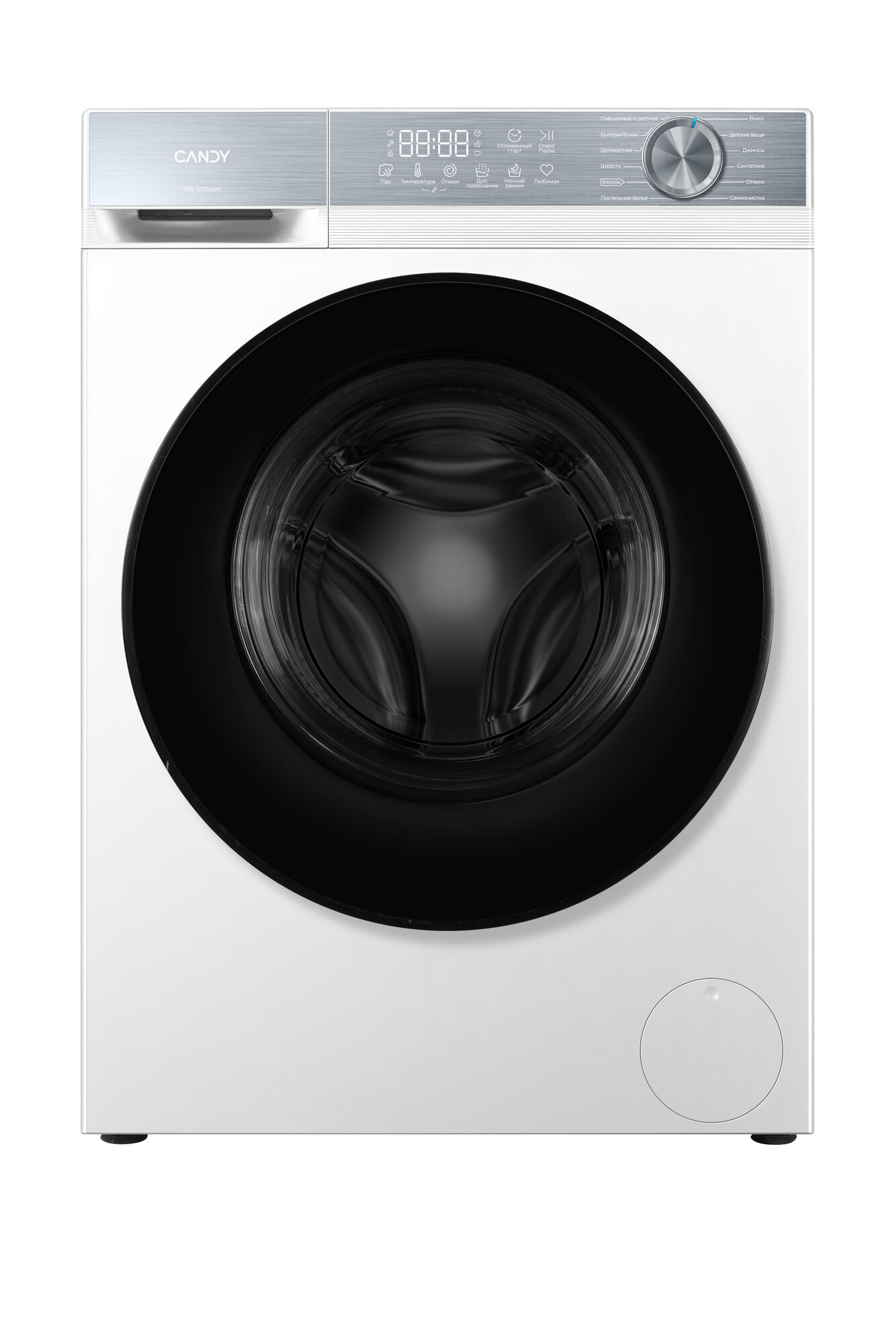 Узкая стиральная машина автомат Candy EVO C42W4 27MBW-07, 6 кг, 12 программ, 1200 оборотов, инверторный мотор , обработка паром и быстрая стирка, белая