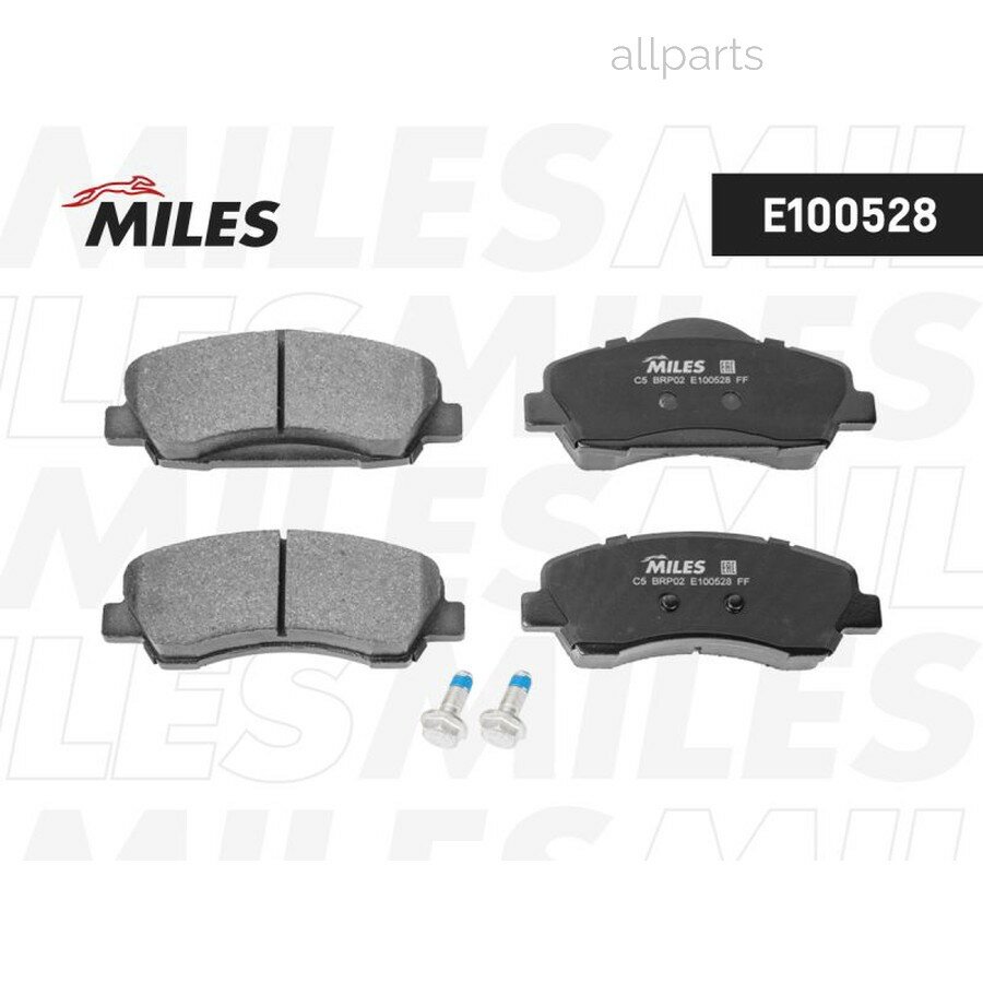 MILES E100528 Колодки тормозные CITROEN C4 14-/C-ELYSEE 12-/PEUGEOT 301 12-/308 13- пер. SemiMetallic