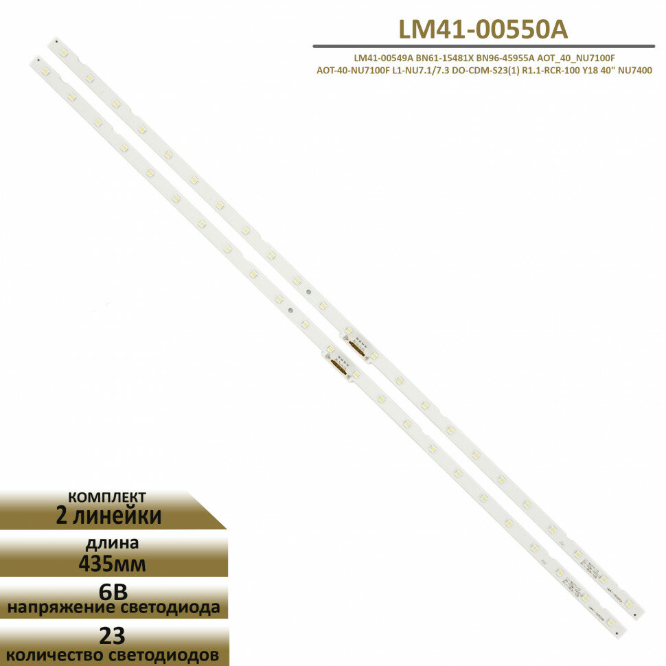 Светодиодная LED подсветка LM41-00550A для телевизора Samsung