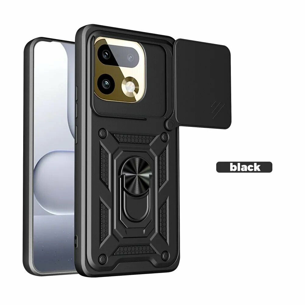 Чехол для Realme 16 Pro+ 5G (Реалми 16 Про Плус 5G) Твердый ПК Защита камеры усиленная броня сверхмощный противоударный чехол-бампер