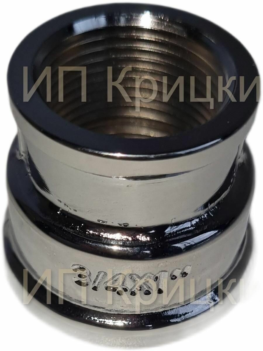 Муфта переходная хромированная 1"х3/4" - гайка/гайка TIM K-SF043