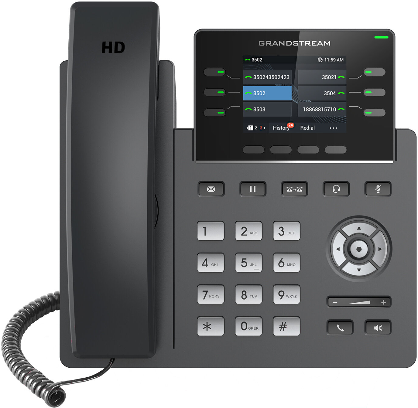 Телефон стационарный Grandstream IP GRP-2613 черный
