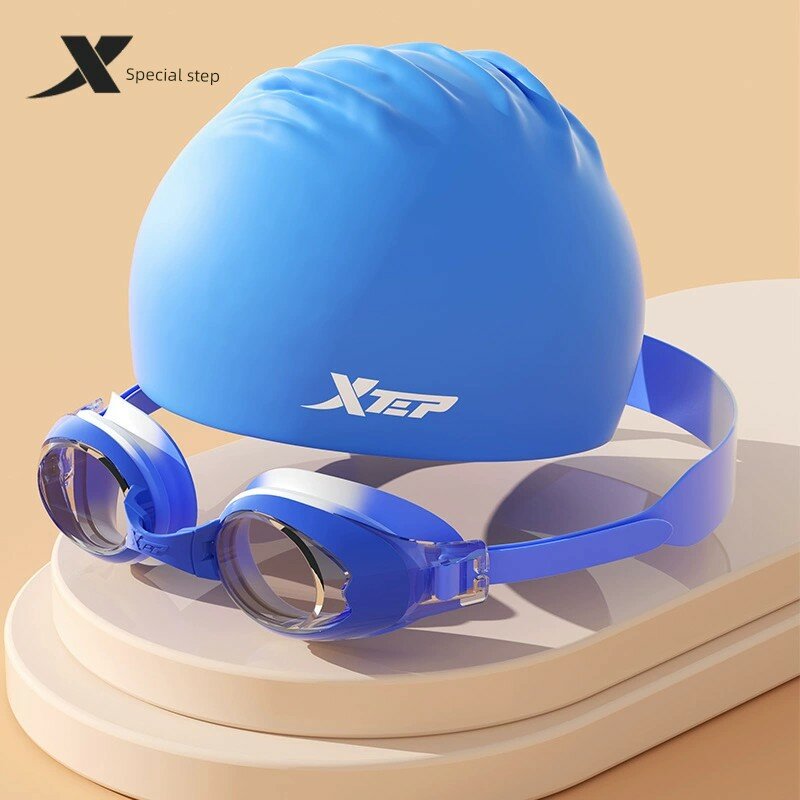Детские очки для плавания Xtep, очки для плавания для девочек и мальчиков, водонепроницаемые и противотуманные,