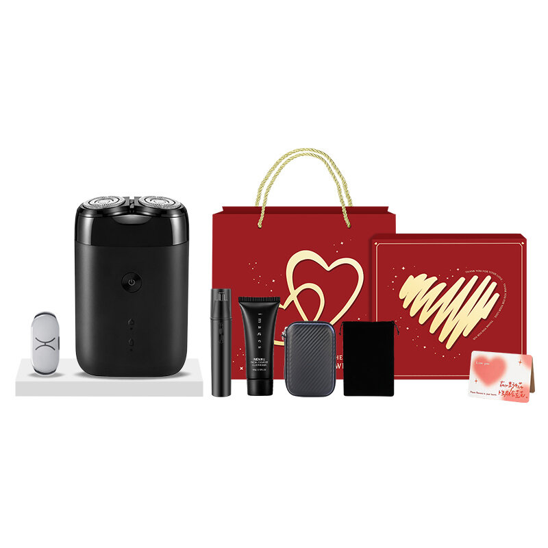 Электробритва мужская Xiaomi S100 Rotary Razors, Stainless Steel Dual Blade Full body Washable, S 100 Black-Beloved 520 Surprise Box