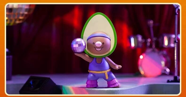 Коллекционная фигурка POPMART Avocado Avofriends из серии Dance Series — креативный подарок, милый сувенир Диско