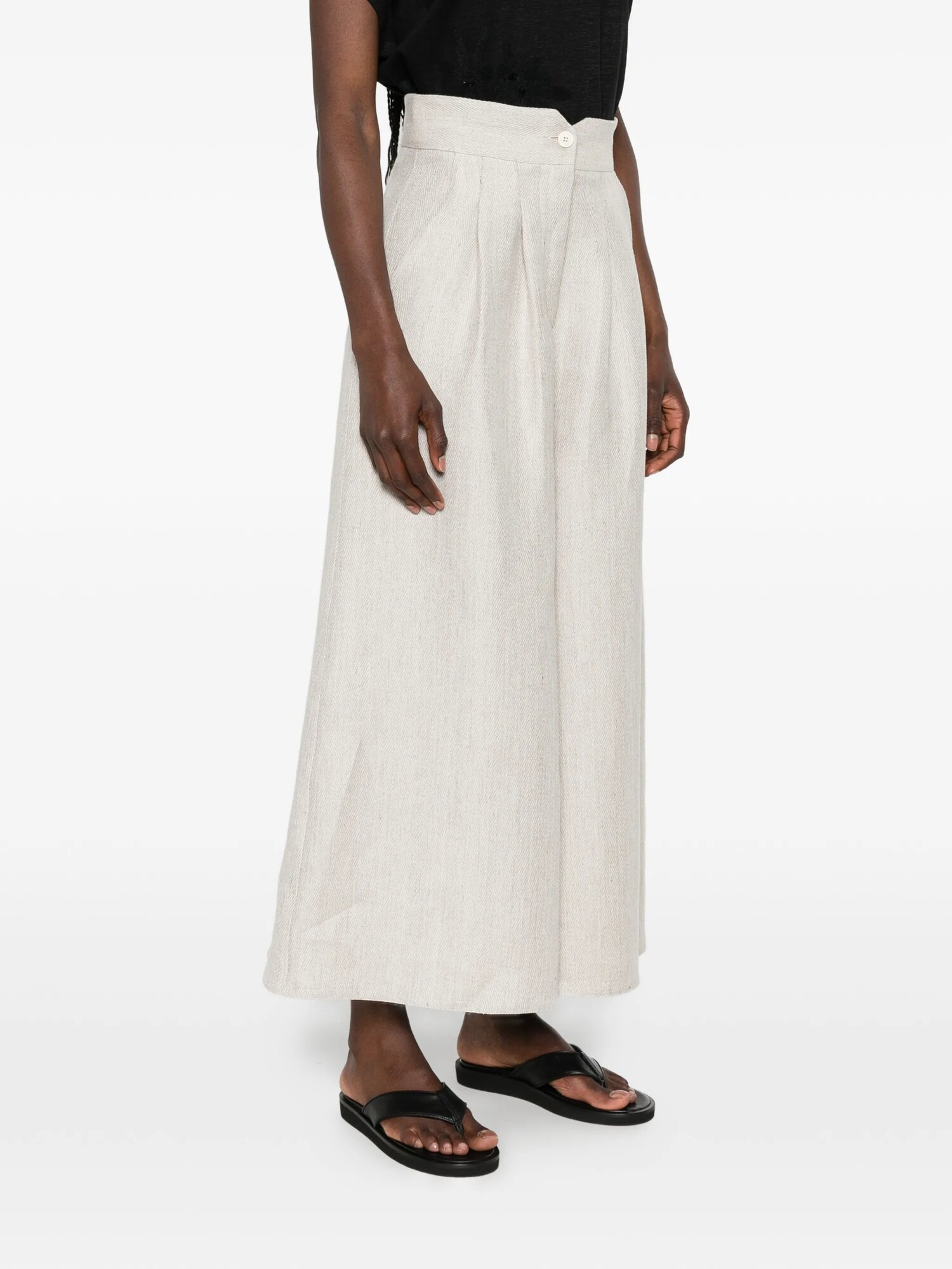 Брюки Dusan Herringbone-pattern pleated trousers, размер 40, разноцветный — фото 1