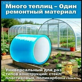Лента для теплиц, 100 мкм, подходит для ремонта и упаковки, эластичная и надежная