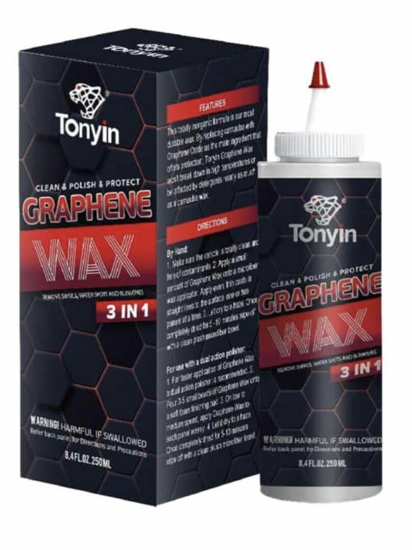 Графеновый воск для автомобиля 3 в 1 GRAPHENE PASTE WAX 3 IN 1 TW07 TONYIN, 300 мл.