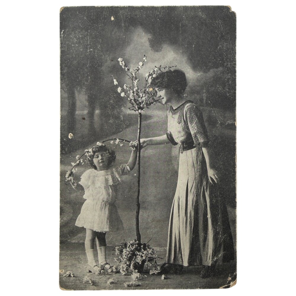 Почтовая открытка "Детство" 1900-1917 гг. Российская Империя