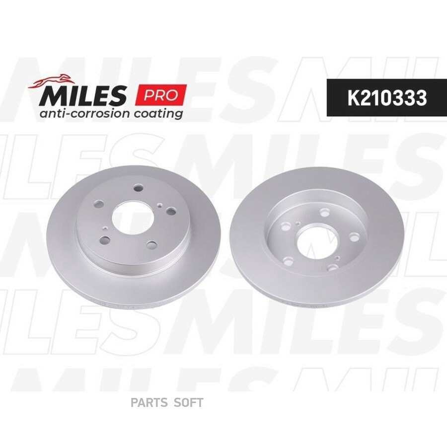 Диск тормозной TOYOTA AURIS 07-/COROLLA E150/180 зад. D 259мм. (с покрытием) PRO MILES K210333