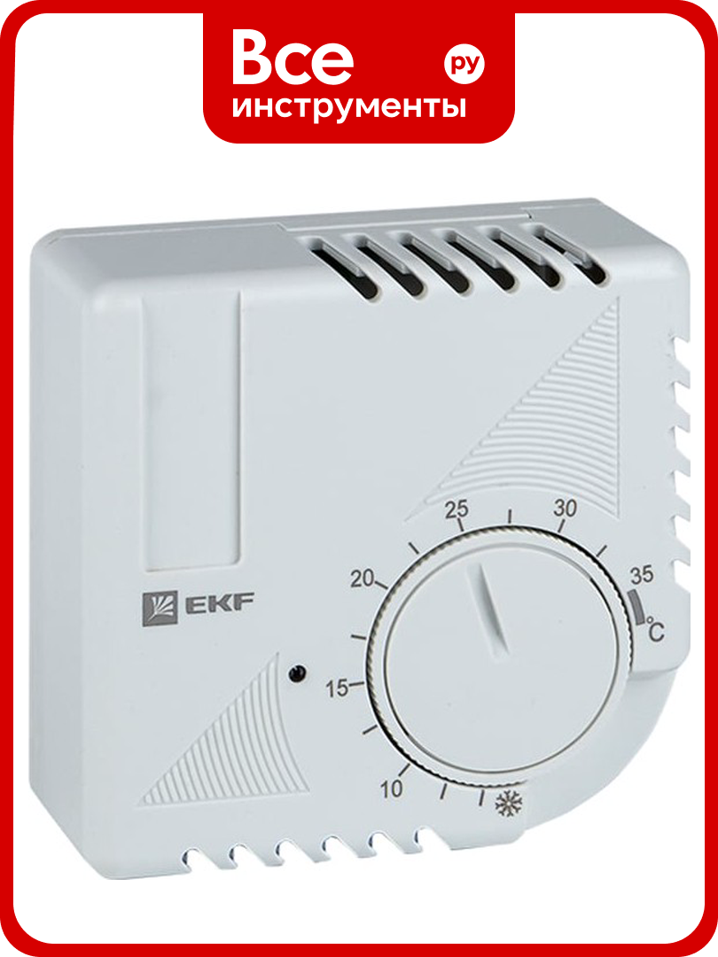 Термостат EKF NO/NC охлаждение/обогрев накладной 16A 230В IP20 PROxima thermo-no-nc-wall, для контроля температуры