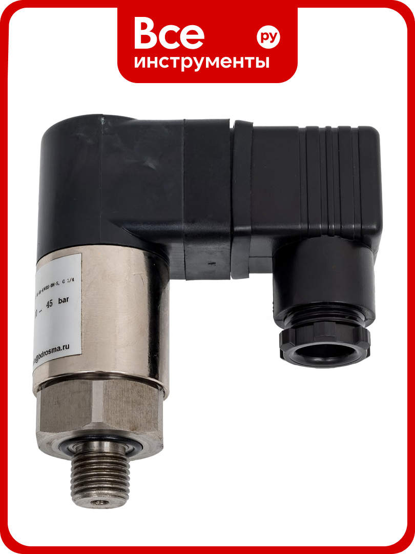 Малогабаритное реле давления BD РД-М-50 (10‑45) бар, G1/4 (нар) 1231205008, питание 220В, защита IP65, соединение