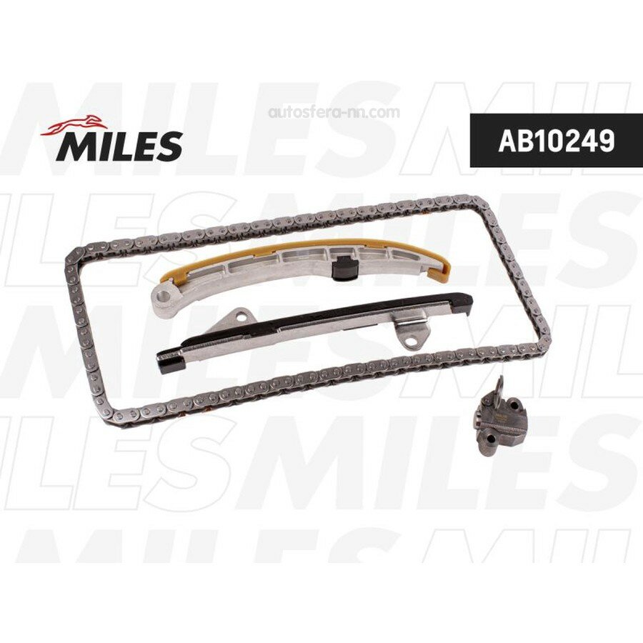 MILES AB10249 Комплект цепи ГРМ TOYOTA AURIS/COROLLA/YARIS 1ND-TV 12- без звездочек