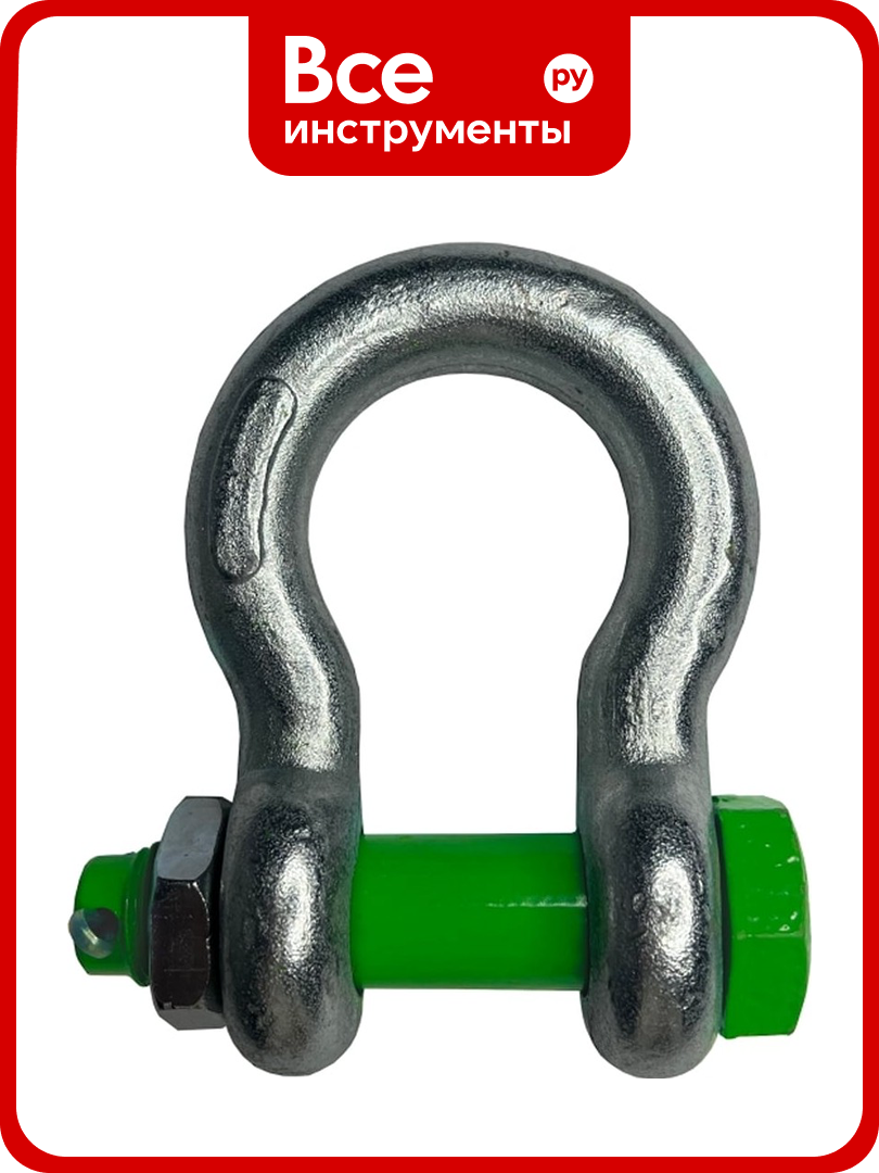 Омегообразная скоба со шплинтом HITCH G2130, 4.75 т SZ072030, оцинкованная сталь, крепежный элемент