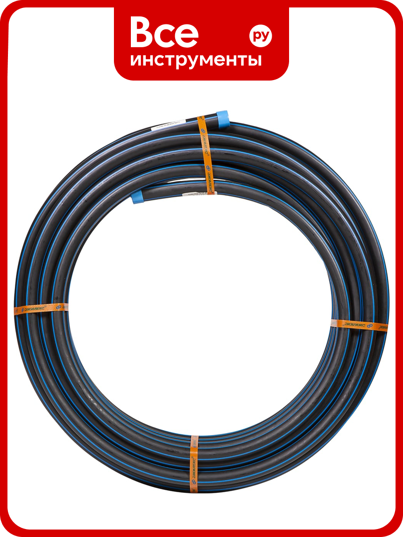 Труба для питьевой воды Джилекс PE100 25x1,6 PN 10 ТУ 2248-006--2010 бухта 20 м «ХИТ» 9487, агрессивными средами