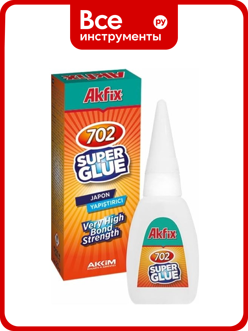 Супер клей Akfix 702, 25 гр. GA020