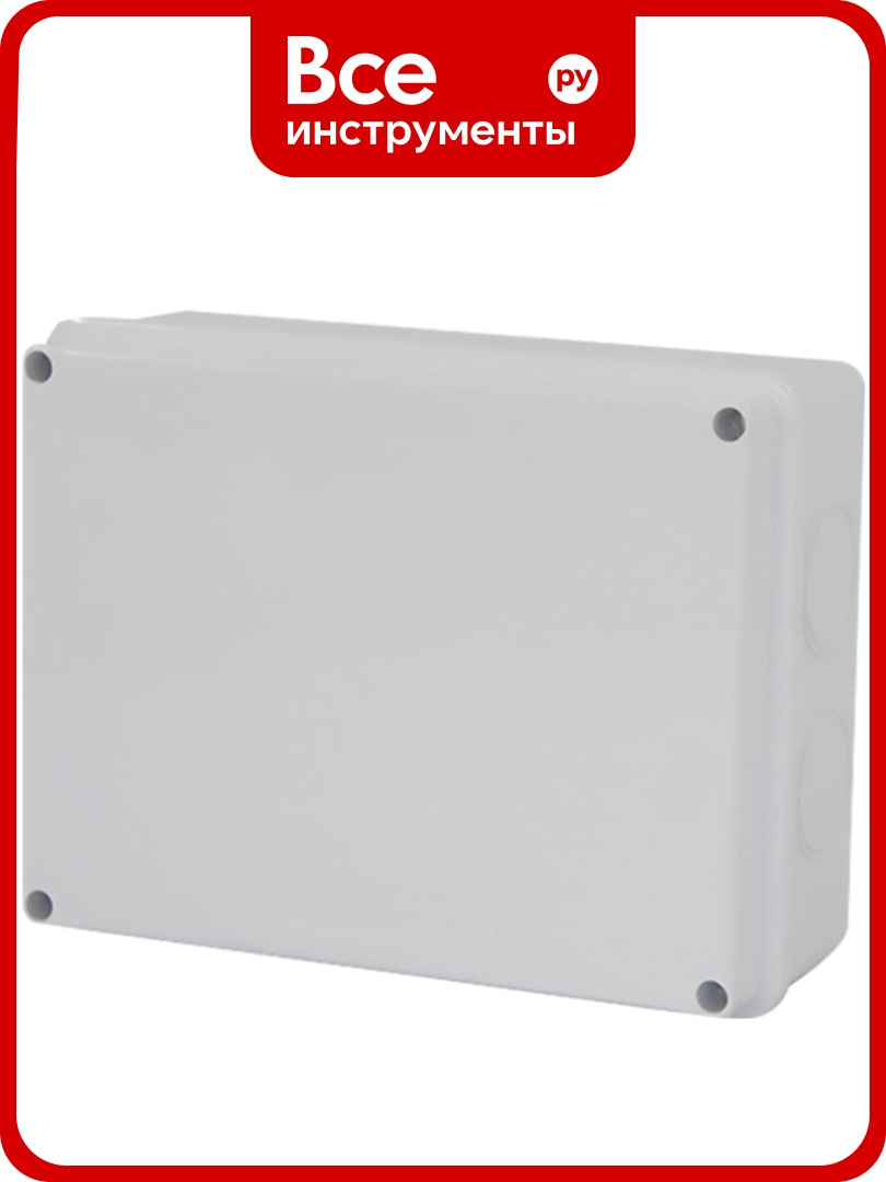 Разветвительная коробка STEKKER EBX31-03-65, 10 выбивных отверстий, IP65, светло-серая 39559