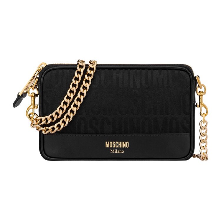 Сумка MOSCHINO, фактура плетеная, черный — фото 1