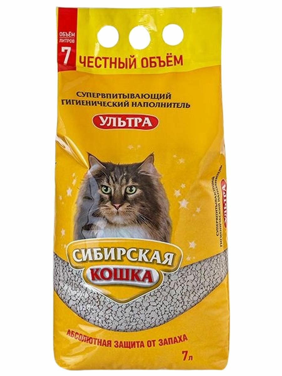 Наполнитель сибирская кошка 7л ультра