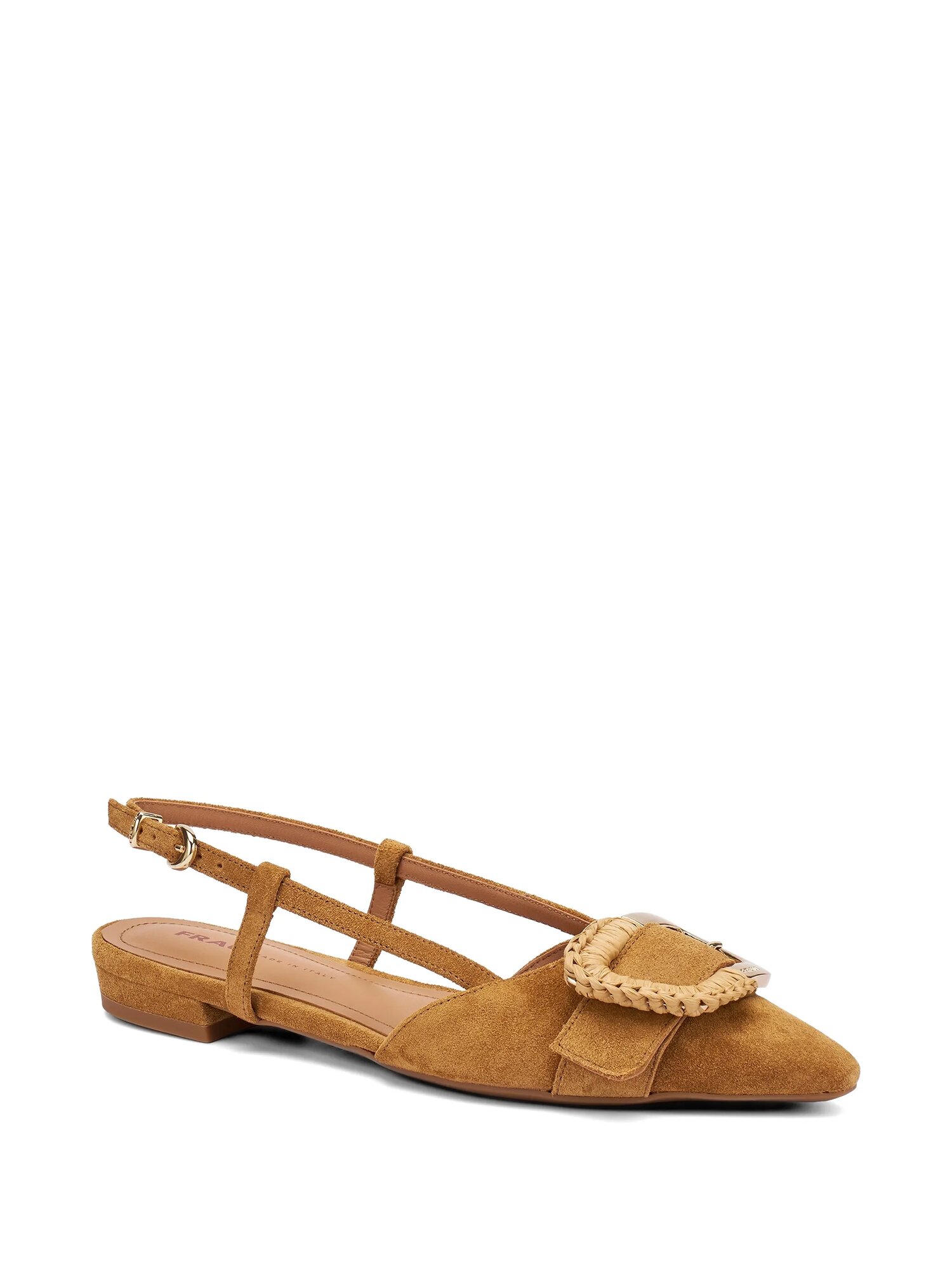 Туфли Raffia-buckle suede pumps 