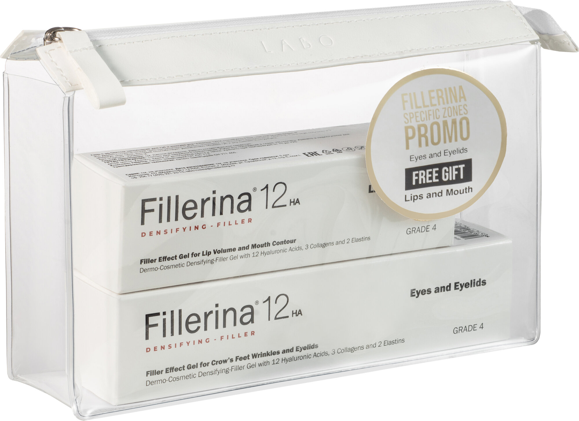 Fillerina Комплексный набор для глаз и губ с эффектом филлера, уровень 4 Fillerina 12HA Densifying-Filler Eyes & Lips Grade 4 10 шт.+50ml