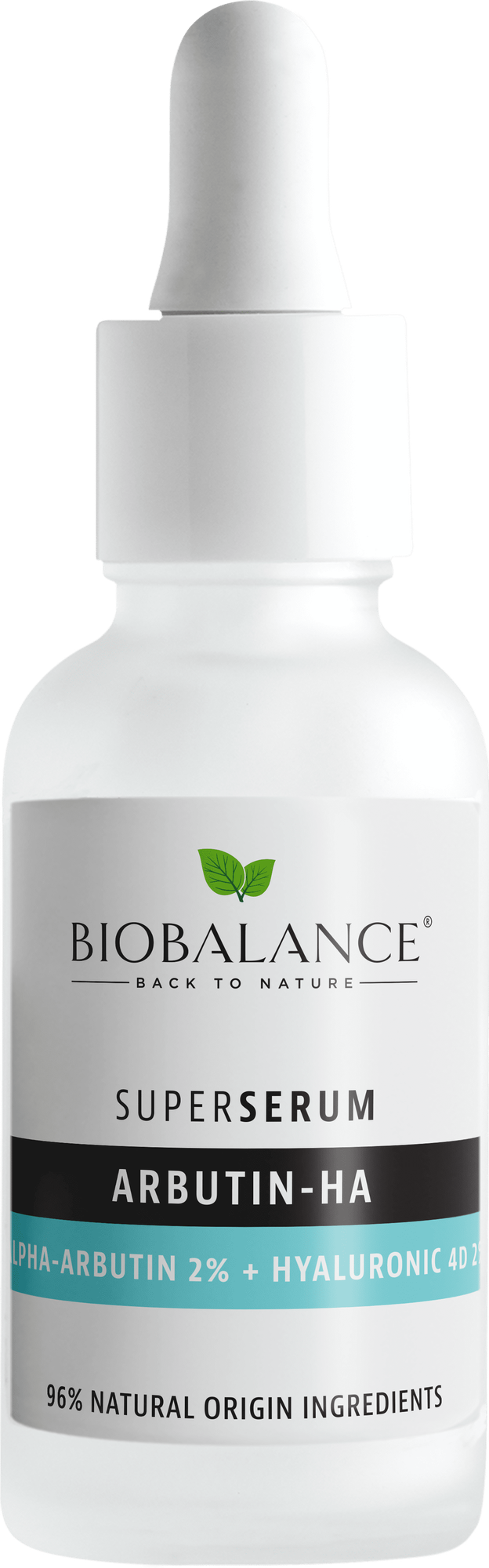 BIOBALANCE Сыворотка для лица с альфа-арбутином 2% + 4D гиалуроновой кислотой 2% Alpha-Arbutin & Hyaluronic 4d Super Serum 60ml