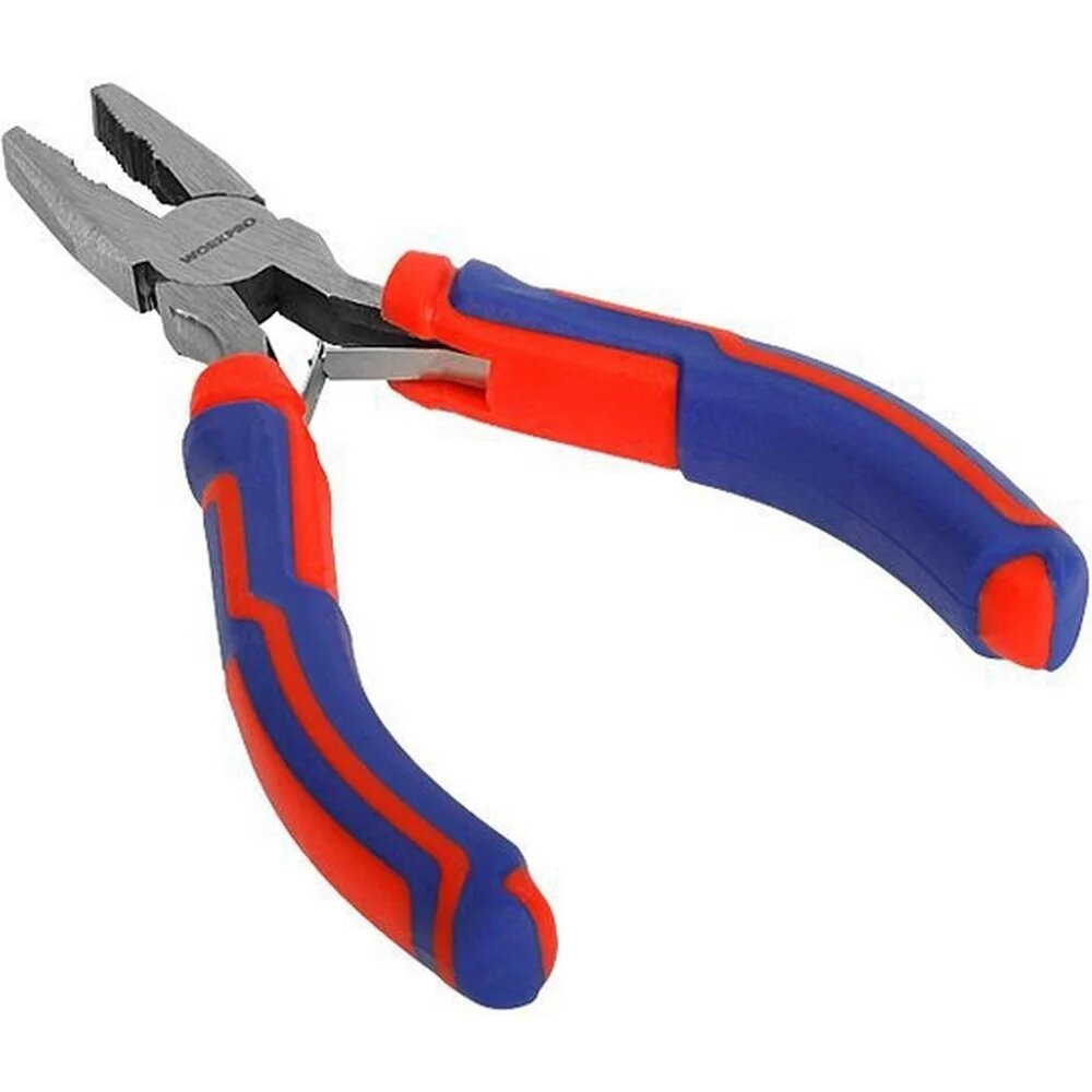 Плоскогубцы WORKPRO WP231097, CrV, антистатические, двухкомпонентные рукоятки, 106 см — фото 1