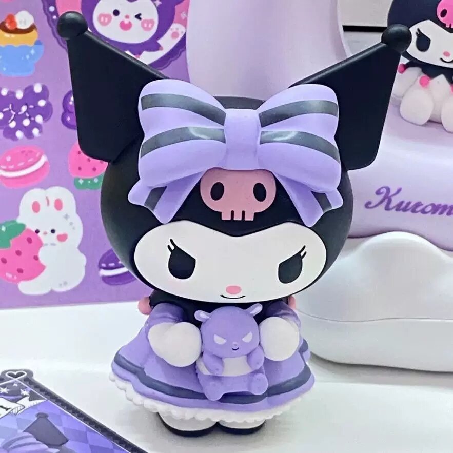 Фигурка-сюрприз Lucky Kuromi: модная игрушка-кукла, милое украшение для рабочего стола, подарок на день рождения для