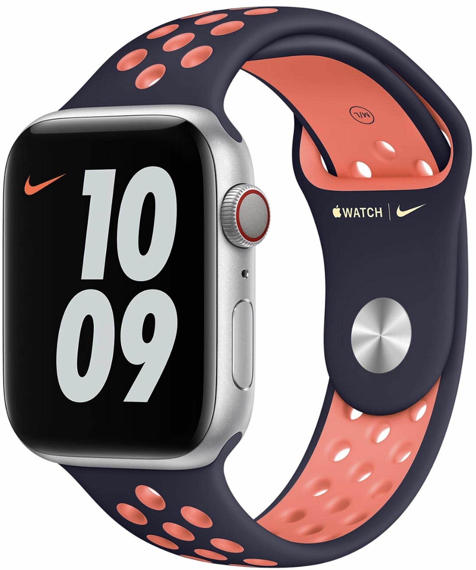 Ремешок Apple Watch Nike Sport Band 44 | 45 | 46 | 49 mm Blue Black/Bright Mango MG3X3ZM/A