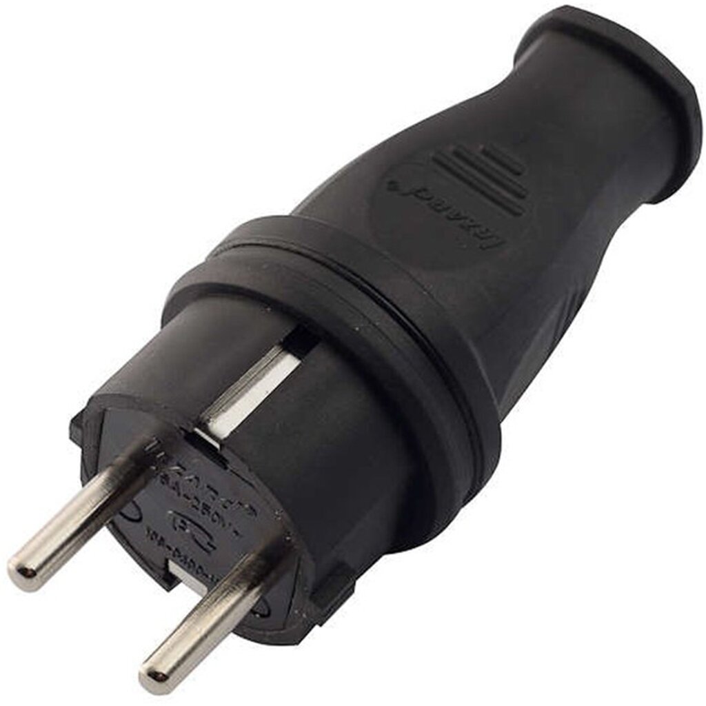 Lezard Вилка стандартная (прямая) каучук 16А 250V IP44 106-0400-0105 1 шт.