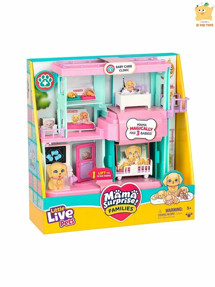 Little Live Pets Mama Surprise Families Baby Care Clinic / Игрушка Маленькие живые питомцы подходит для детей в возрасте от 5 лет и старше.