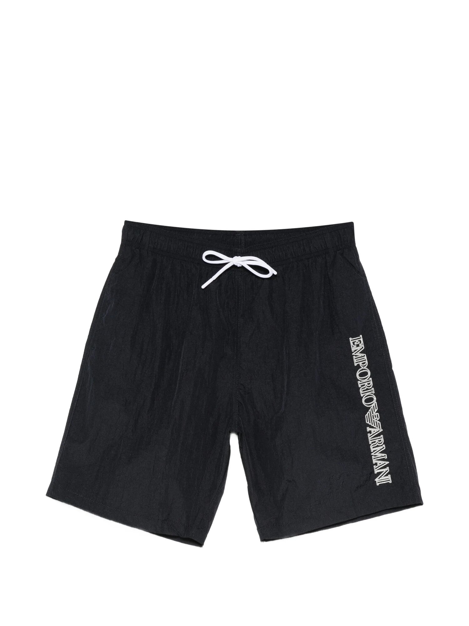 Шорты для плавания EMPORIO ARMANI Logo-embroidered striped swim shorts