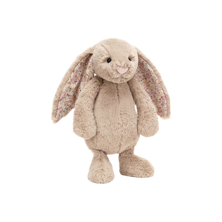 Плюшевый зайчик унисекс JELLYCAT Blossom Bea, бежевый, 18CM EU, Floral Bunny