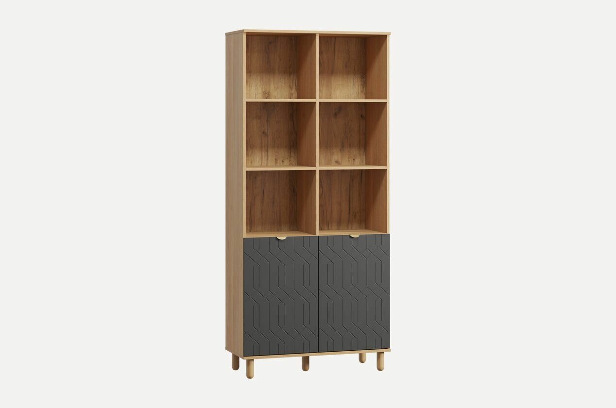 Стеллаж Теджонс, divan.ru, 93x205 Деко Графитовый
