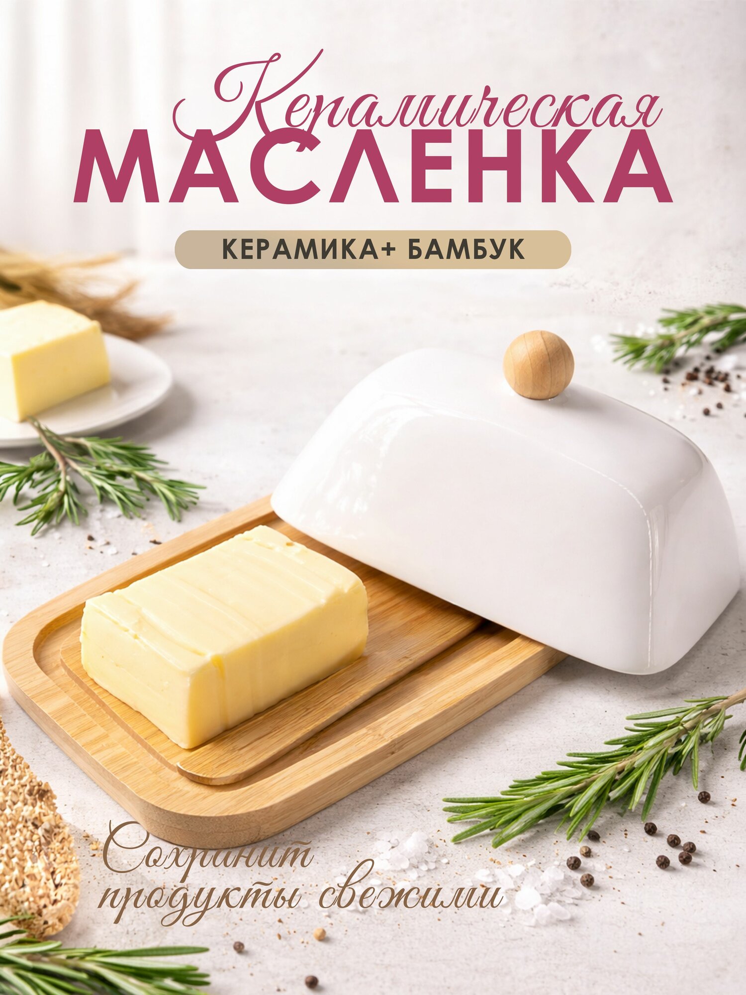 Масленка для сливочного масла IBRICO