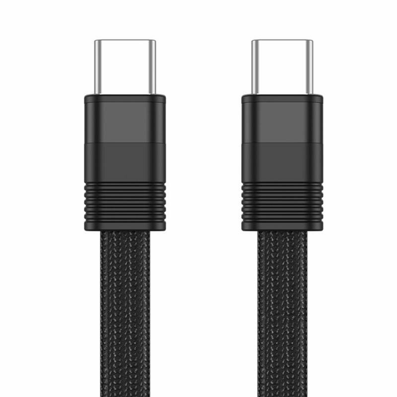 Плоский магнитный USB-C кабель для быстрой зарядки, Черный