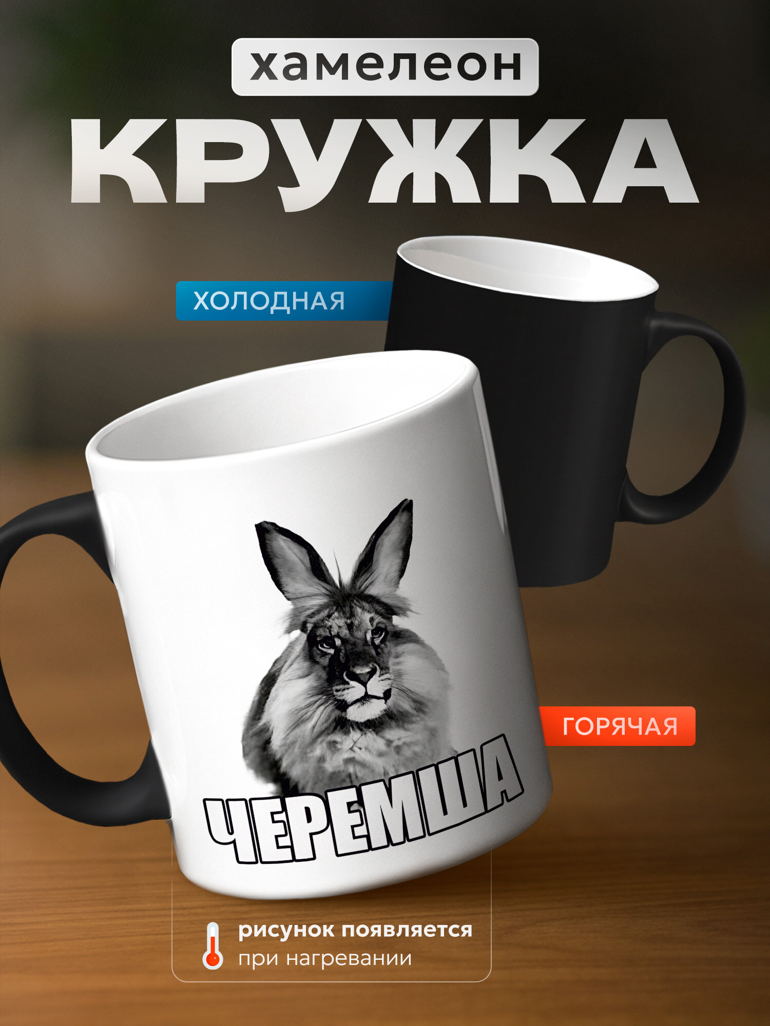 Кружка хамелеон мем черемша