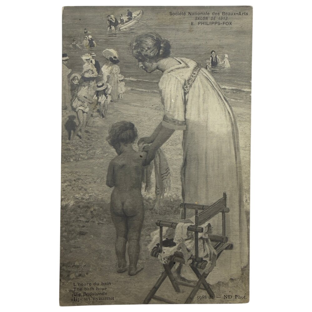 Почтовая открытка "Филлипс Фокс - Время купания" 1915-1919 гг. Франция