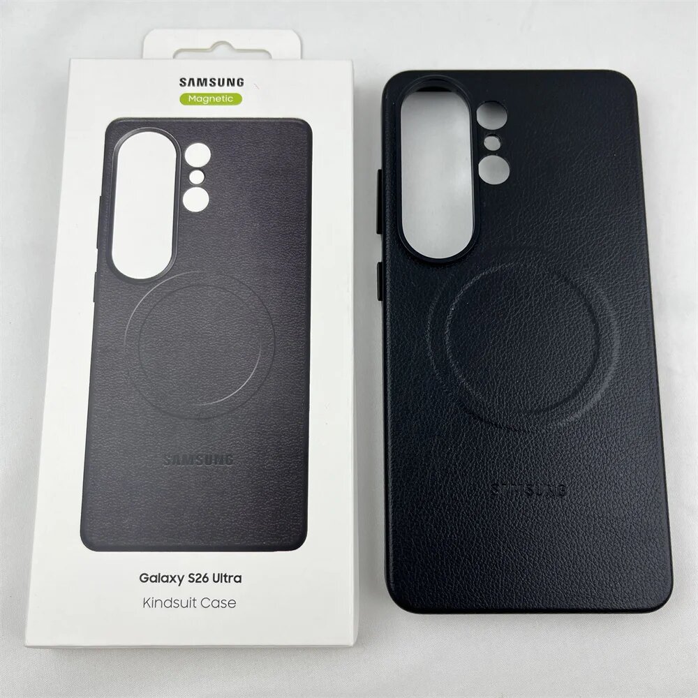 Кожаный чехол Samsung Galaxy S26 Ultra, черный, MagSafe