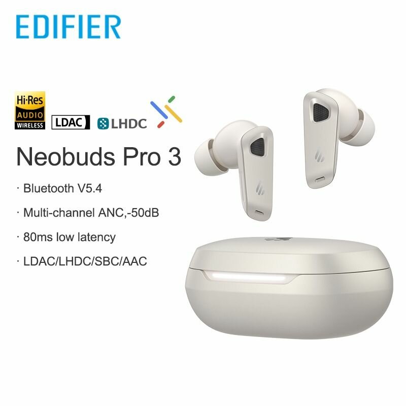 Edifier NeoBuds Pro 3 Настоящие беспроводные наушники ANC с шумоподавлением на 50 дБ