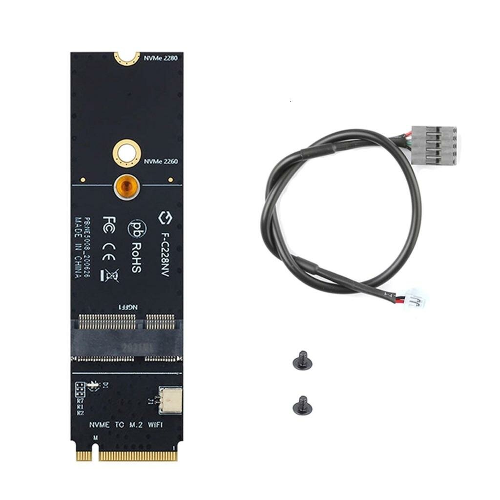 Адаптер Wi-Fi M.2 Key-M в Key A+E/E