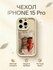 Чехол на Iphone 15 Pro , цвет бежевый , с рисунком кота и морковки .