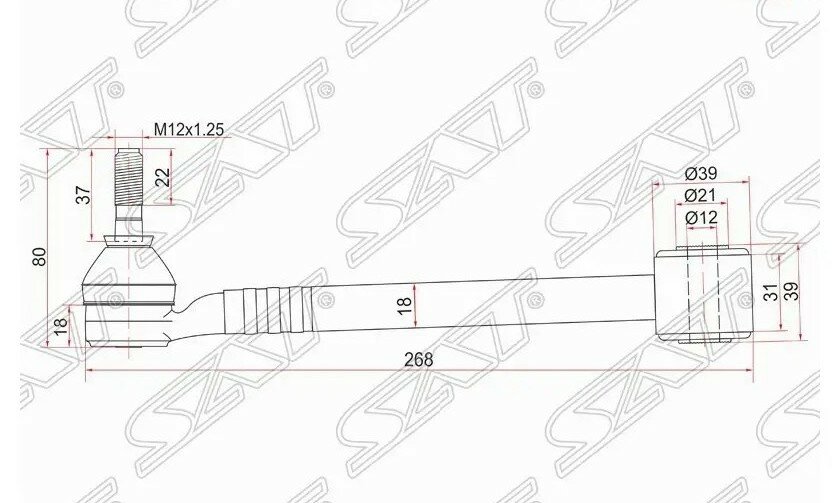 Тяга задняя поперечная с шаровой опорой SAT ST-48710-22300 TOYOTA CHASER/CRESTA/MARK 2 1992-1996