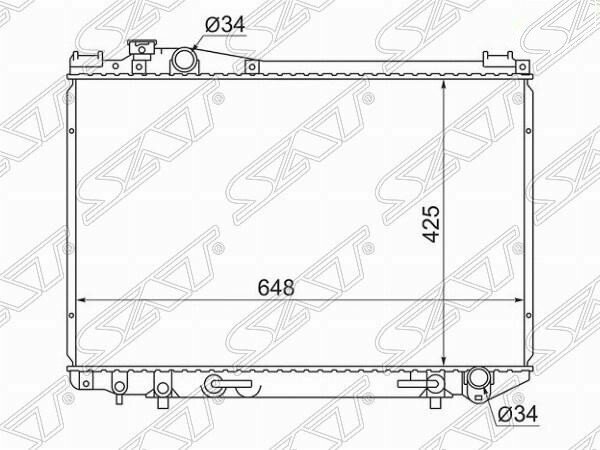 Радиатор SAT TY0006-140 Toyota Crown 87-99 / Crown Majesta 91-95