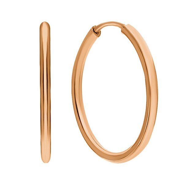 Серьги конго, красное золото, 585 проба